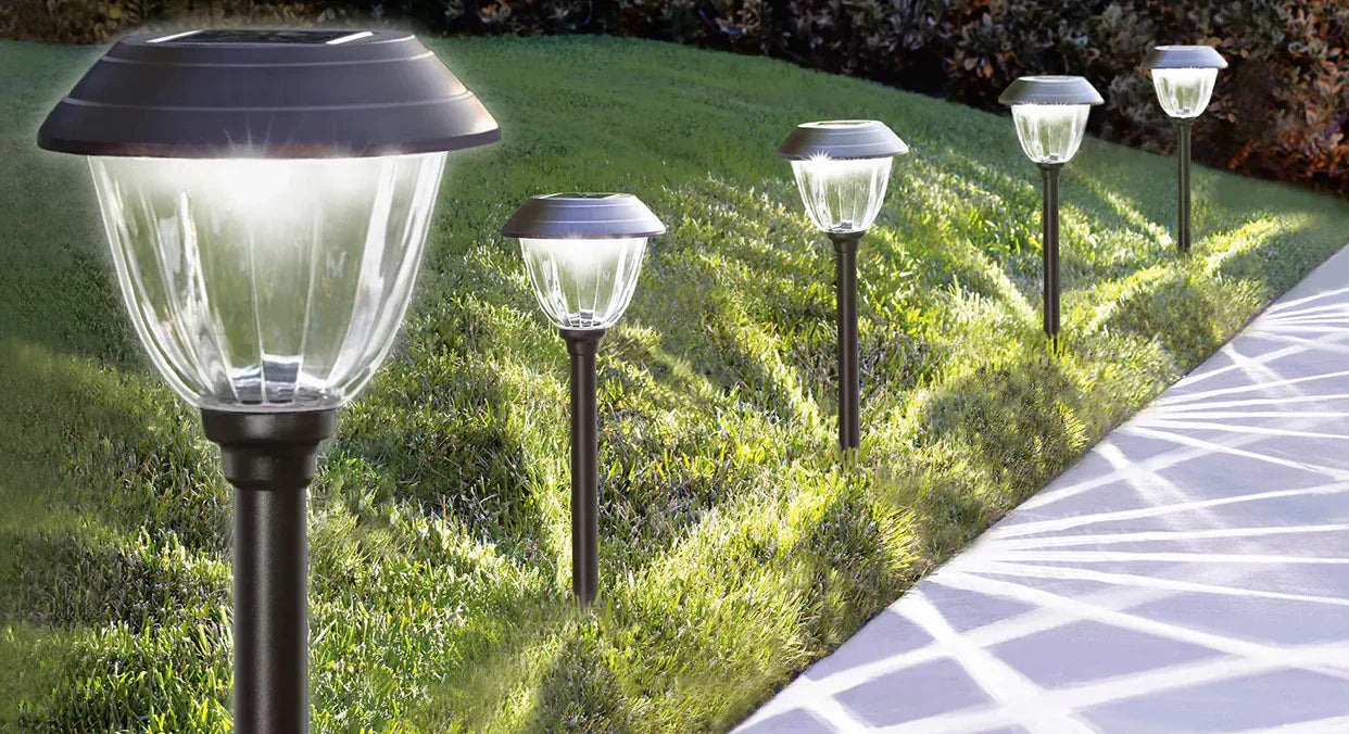 Energizer (SmartYard) 10 Pack Solar Pathway LED Lights Outdoor 15 Lume ...