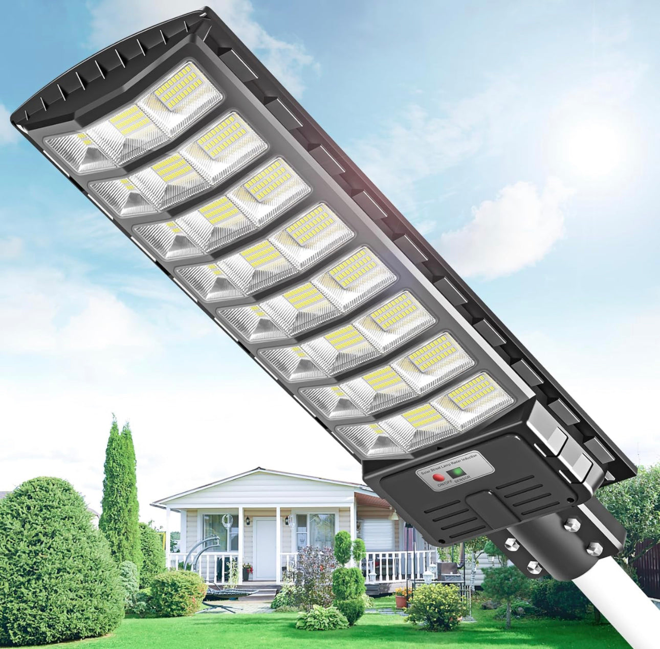 1000W Solar Street Light Parking Lot Lights, 6500K Solar Led Outdoor L ...