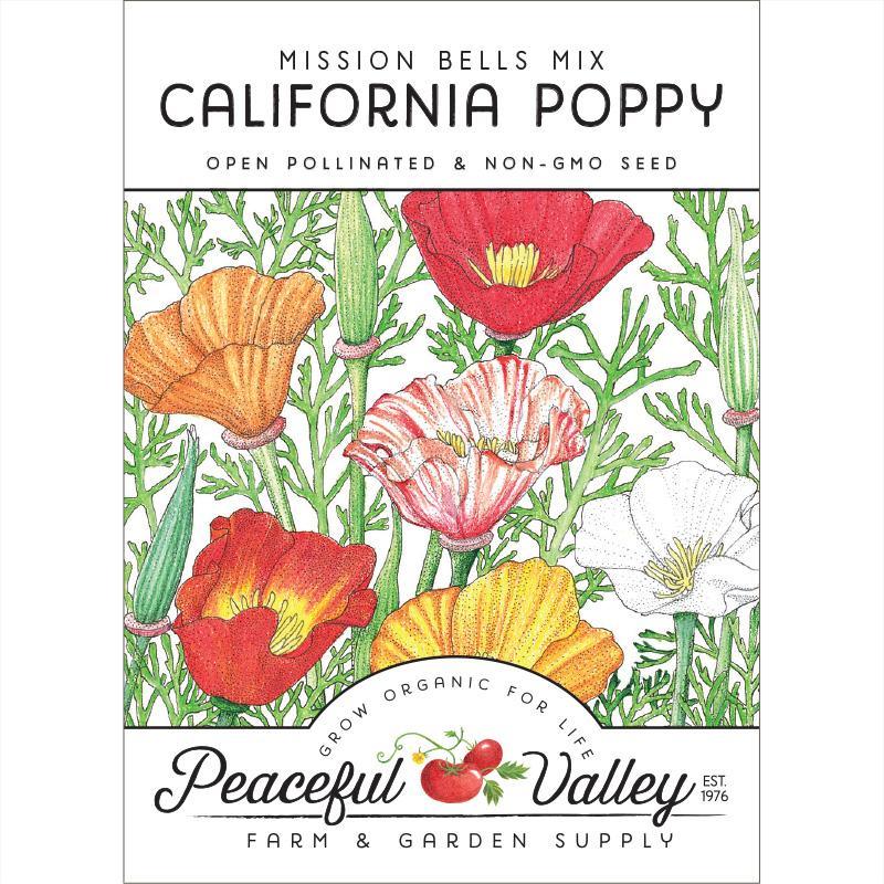 Mission Bells California Poppy Flower Seeds – LUMBRI WORMS & GARDEN, LLC